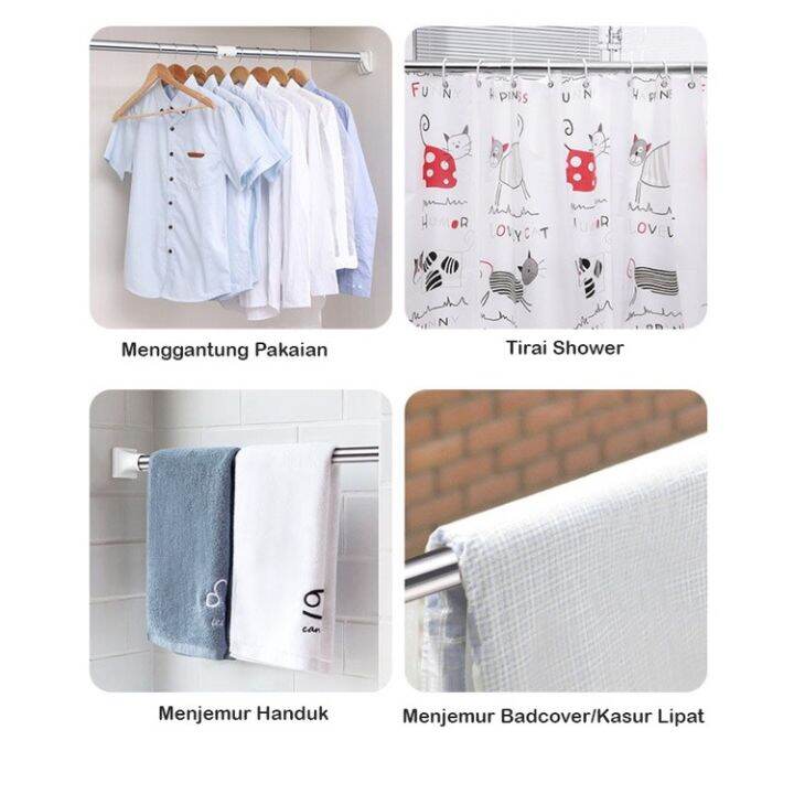 Tiang Fleksibel Tiang Gorden Tiang Jemuran Multifungsi Tiang Pintu ...