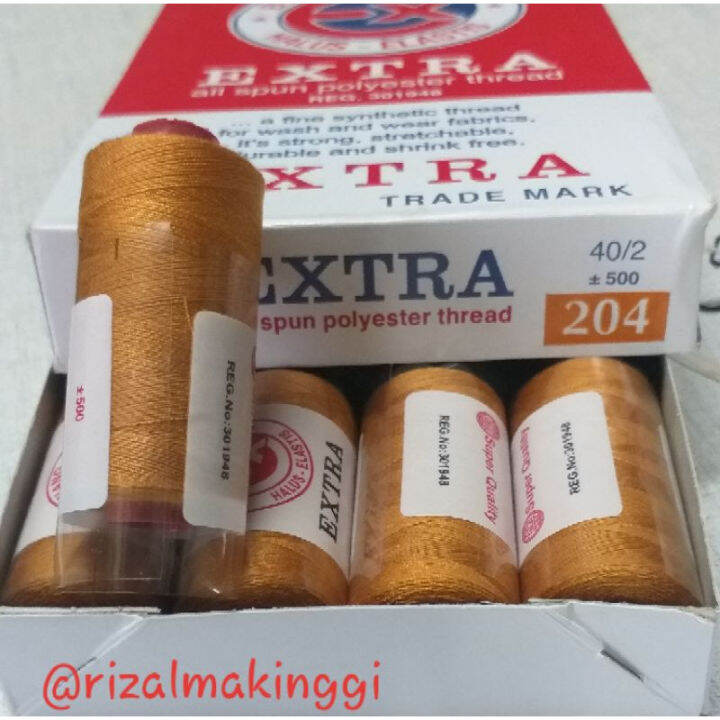 benang jahit extra kuning tua (204) 500 yards | Lazada Indonesia