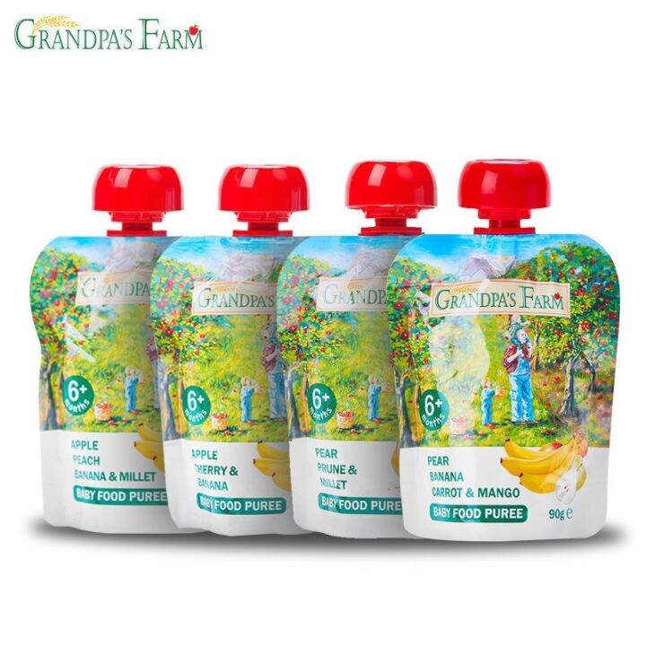 Grandpa’s Farm Baby Food Puree Food Pouch爷爷的农场宝宝果泥 | Lazada