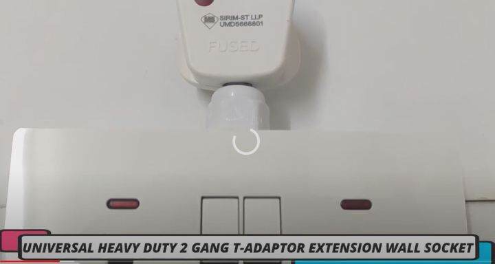 UMS Plug Top Heavy Duty 3500 Watt Multi 2 Ways 2 Gang Switch Socket T ...