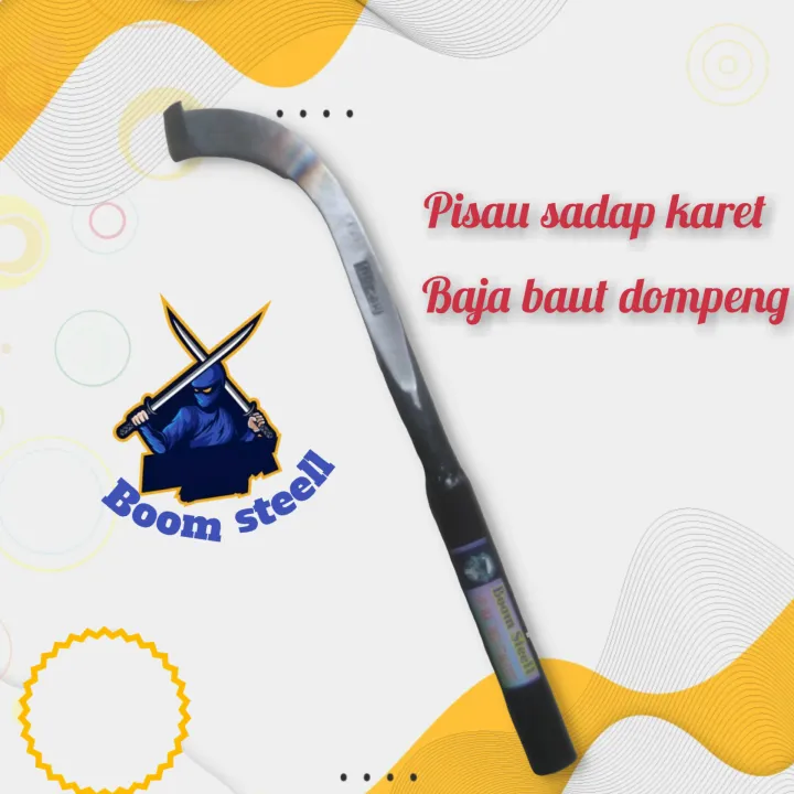 PISAU SADAP KARET BAJA BAUT DOMPENG/free batu asah/10buah talang sadap ...