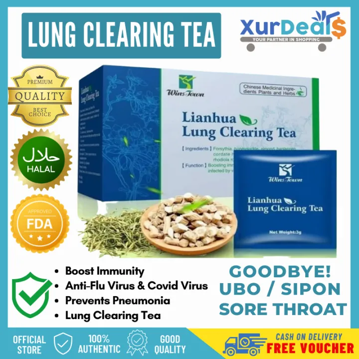 XurDeals Lung Clearing Tea (Breathing Difficulty/Ubo/Sipon/Sore Throat ...
