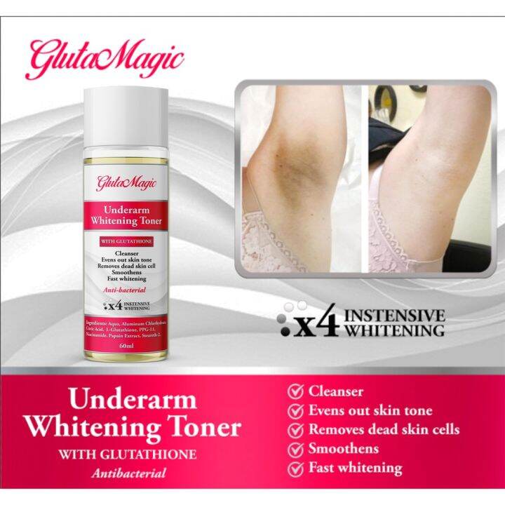GlutaMagic Underarm Whitening Toner with Glutathione 60ml | Lazada PH