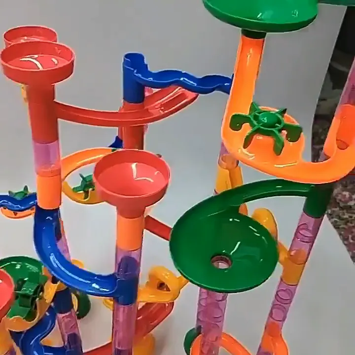 142Pcs Set DIY Construction Run Race Track Building Blocks Kids 3D Maze ...