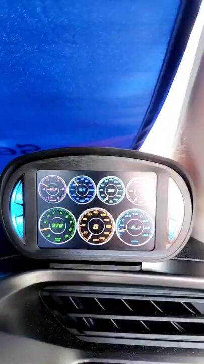 P6 OBD+GPS Speedometer Dual System Head Up Display Car HUD Gauge ...