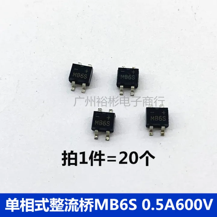 SMD Bridge Pile Mb6s Rectifier Bridge 600V/0.5A Sop-4 Bridge Rectifier ...