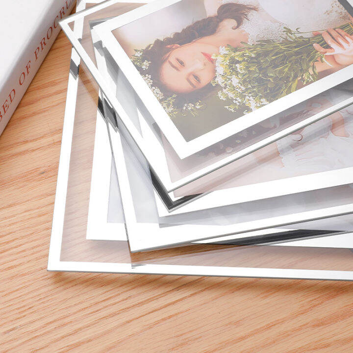 Hoyaa Crystal Glass Photo Frame 4r 6r Photo Paper with Stand A4 Size ...