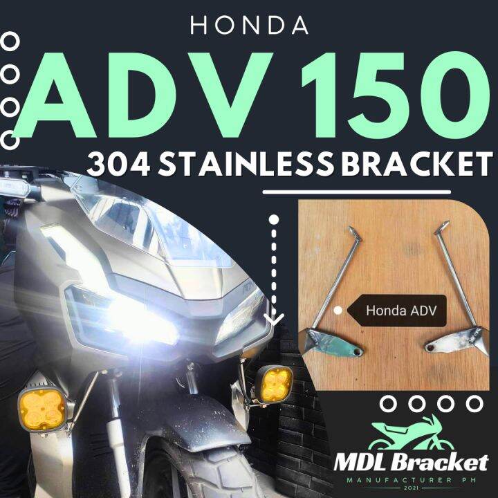 Honda ADV 150 Stainless Bracket for MDL V1-V6, Lasergun, Mini Orbit ...