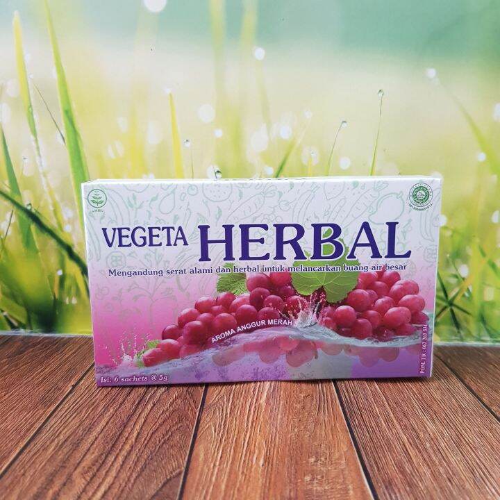 Vegeta Herbal Box 6 Sachet (HALAL MUI) - Melancarkan BAB dengan herbal ...