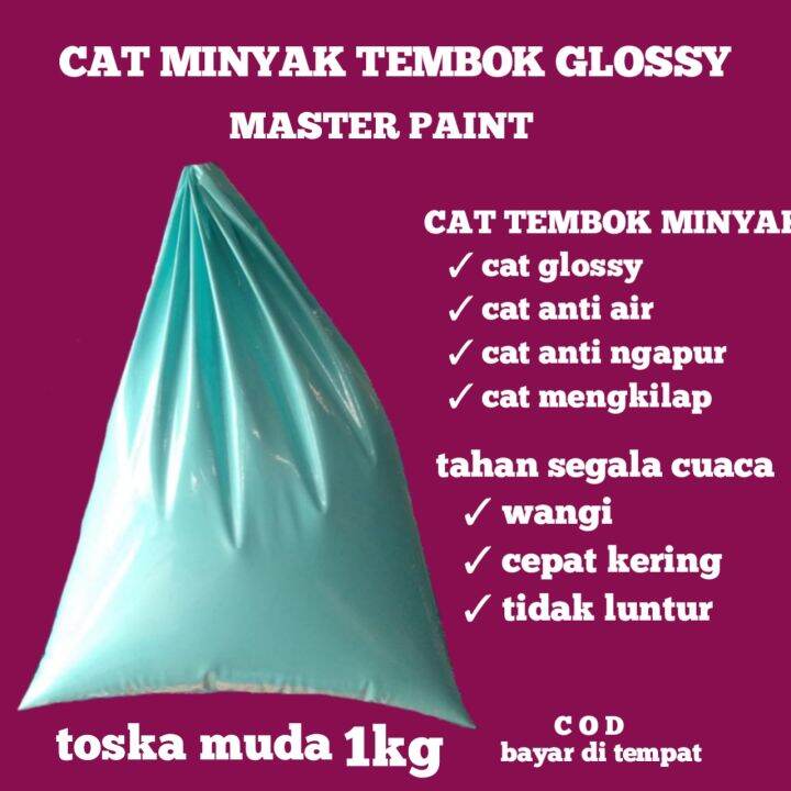 cat tembok mengkilap / cat minyak glossy / cat tembok warna tosca / cat ...