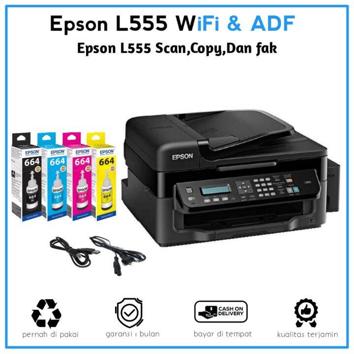 Printer Epson L555 WiFi & ADF Siap pakai | Lazada Indonesia