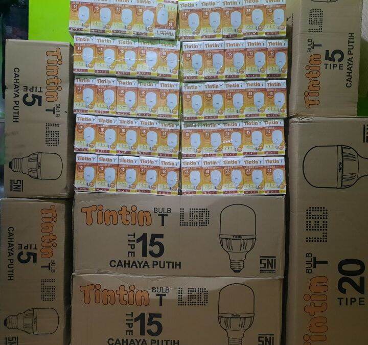 satu dus / satu karton lampu tintin 15 watt bohlam kapsul LED tintin ...