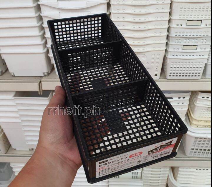 rrhett.ph DETACHABLE PARTITION TRAY BOX W/ DIVIDER STORAGE DESK ...