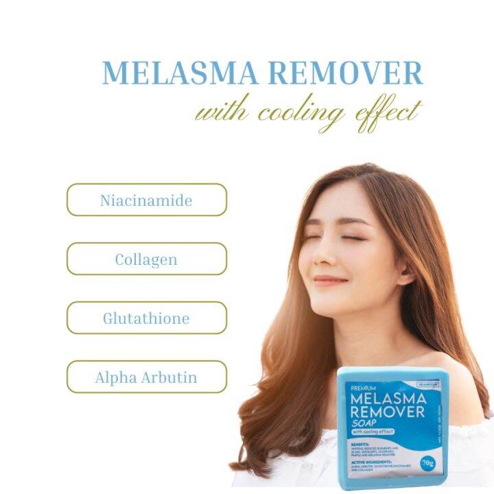 MELASMA Remover Soap with cooling effect Glutathione Collagen ...
