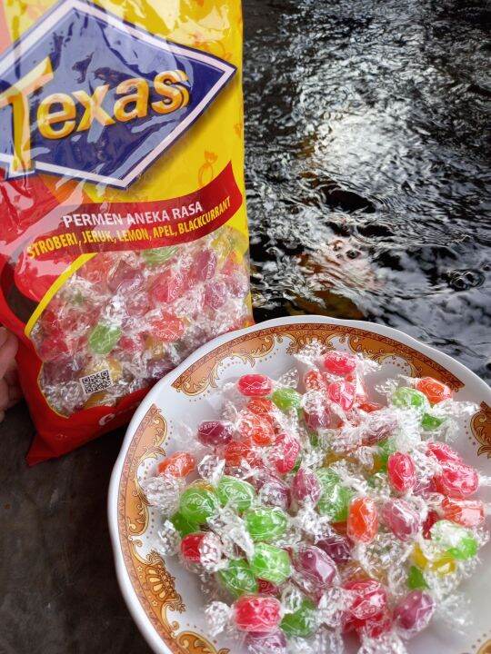 Permen Texas Liliput Bag 525 g 201 butir/ Permen aneka rasa buah ...