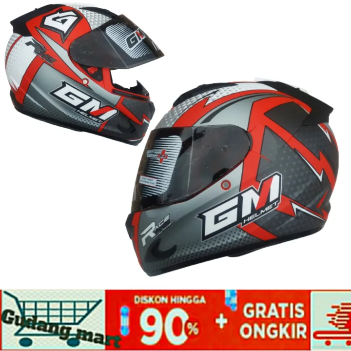 Helm GM Race pro New Plast Helm Balap Pul Pace Original GM Helm Cowok ...