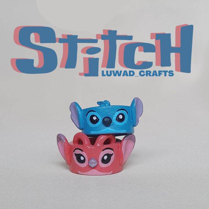 Stitch Couple Clay Rings by Luwad Crafts | Lazada PH