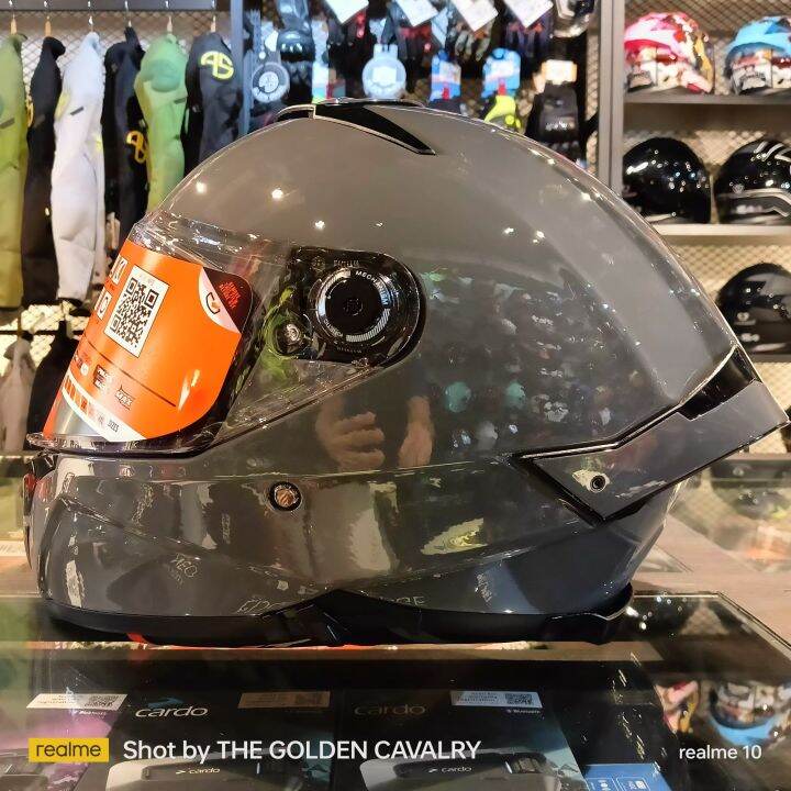 MT THUNDER 4 SV A12 GLOSS CEMENT GREY FULL FACE HELMET (ECE 22.06) | Lazada