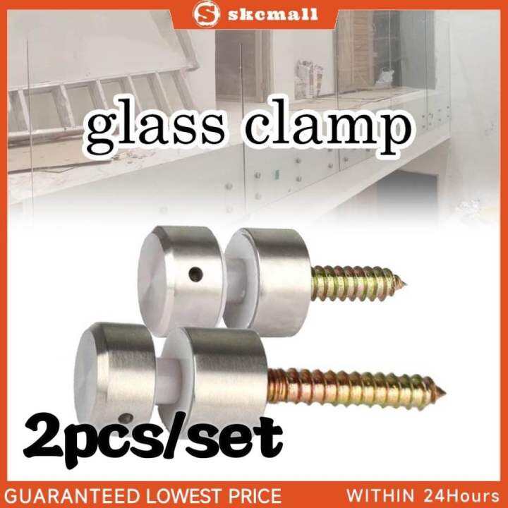 1Pair 304 Stainless Steel Glass Clamp 20mm Stair Side Signage Bolt ...
