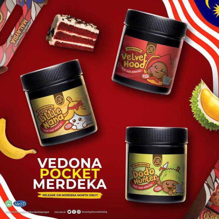 💥Ready Stok💥 VEDONA MERDEKA BOX by Krunchy Choco Melts | Lazada