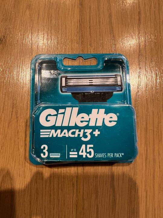 Gillette Mach 3+ Razor Blades, Thai Packaging, Pack of 3 Cartridges ...
