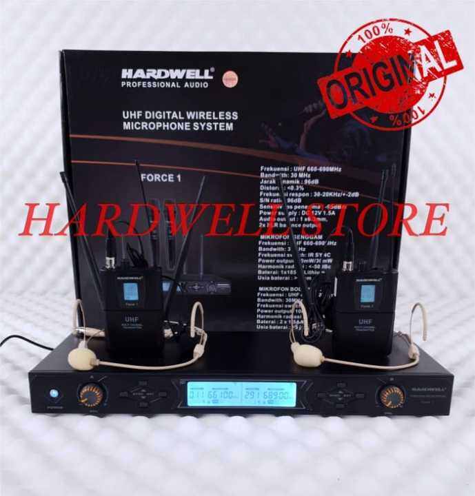 microphone wireless Clip on Heandshet/ bando Hardwell FORCE 1 Original ...