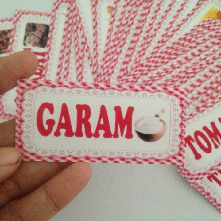 (KODE P5) STIKER BUMBU | LABEL BUMBU | STIKER BUMBU DAPUR | NAMA BUMBU ...