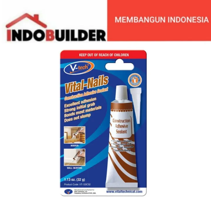 VTECH VT 133 VITAL NAILS 32 GRAM / LEM KONSTRUKSI PENGGANTI PAKU ...