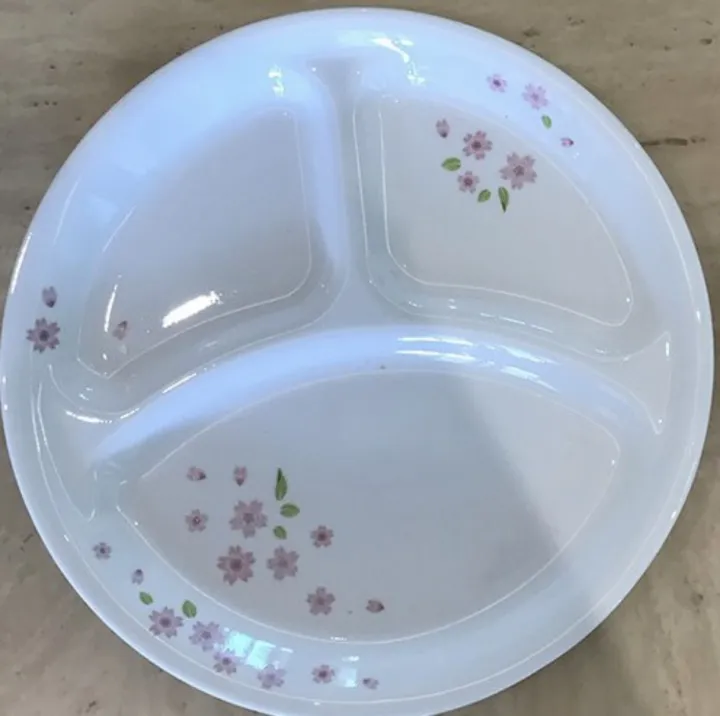 Corelle Sakura 26cm Divided Dish Suku Suku Separuh // 3 Portion Diet ...