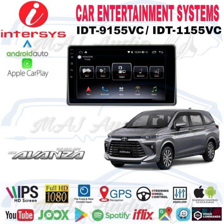 Head Unit Android Intersys 10 inch OEM New Avanza 2022 Up Voice Command ...
