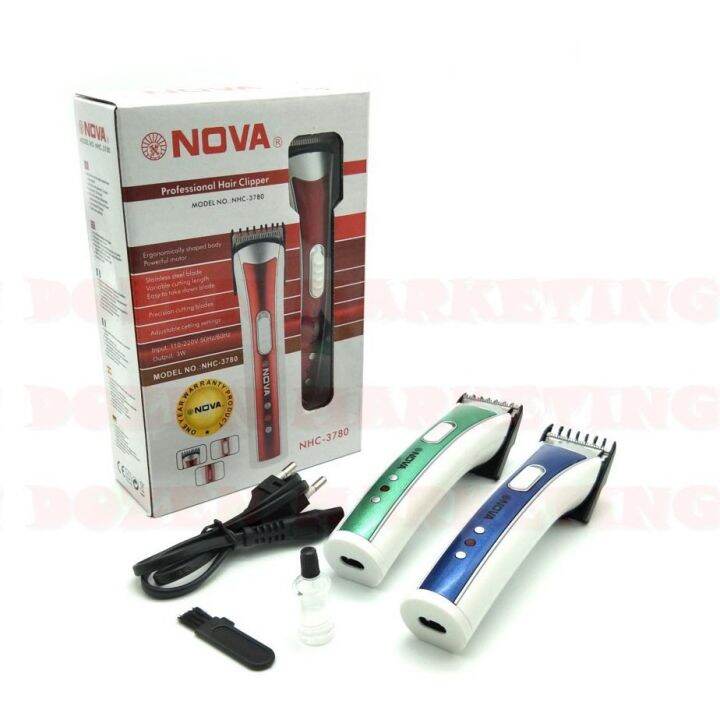 Nova NHC-3780 Wireless Rechargeable Hair Clipper/Shaver/Trimmer for ...