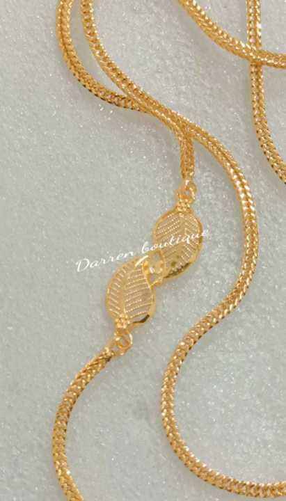 Gold plated moggupu Thali chain 32 inch 2 pawn size slim Thali chain ...