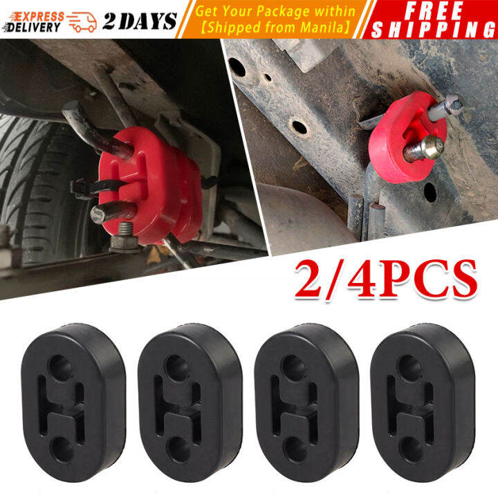 2/4PCS Universal Car Rubber Exhaust Hanger Bushing Support Pipe Mount ...