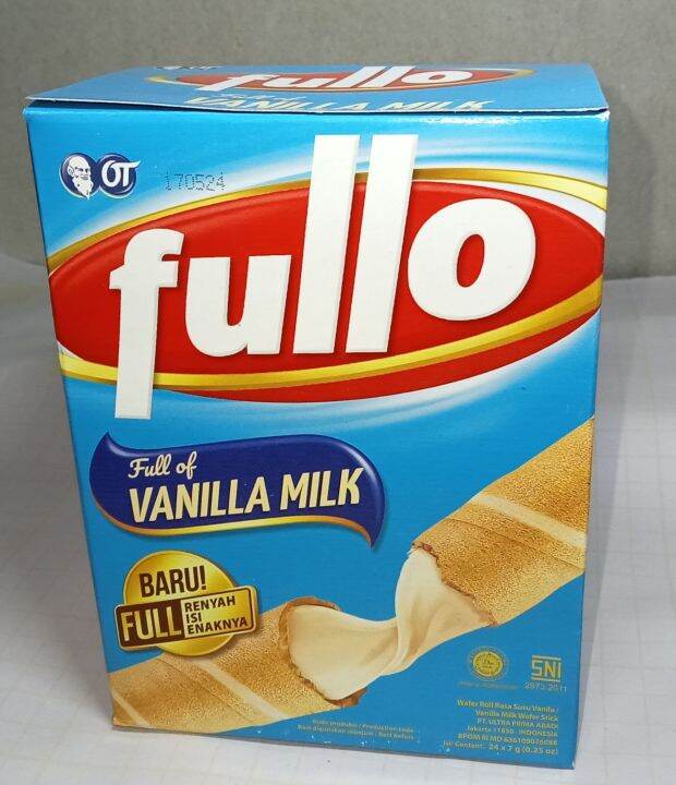 Fullo Wafer stik isi krim susu Vanila FULLO WAFER Stik rasa Susu Vanila ...