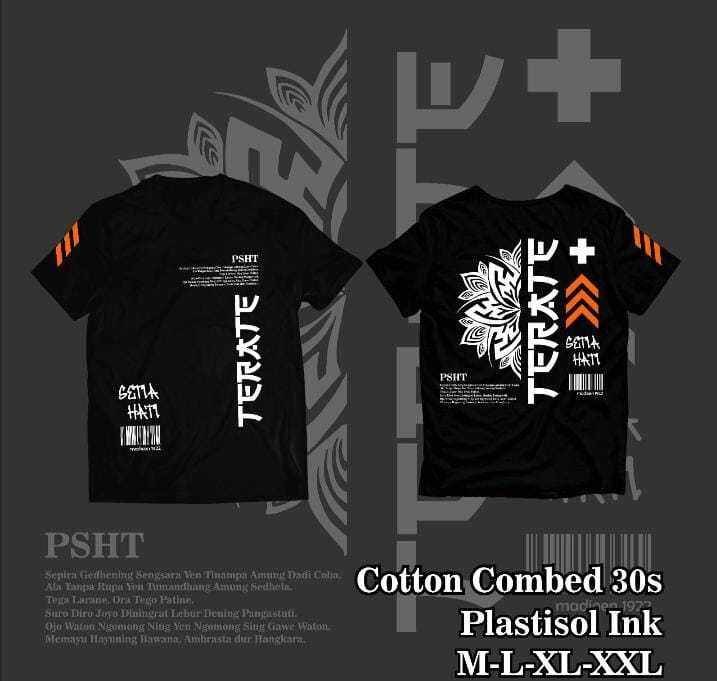 KAOS PSHT MOTIF JEPANG //KAOS TERATE NEW DESAIN//KAOS SABLON FULL MOTIF ...