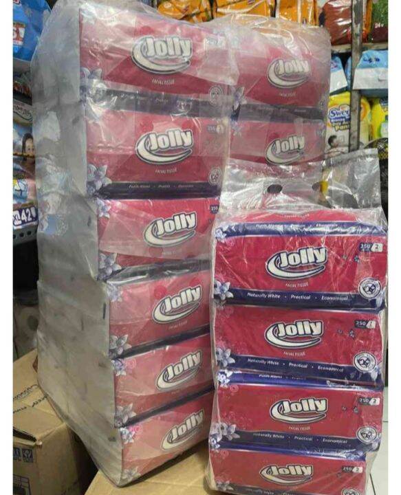 [ 1 karton ] Jolly Facial tissue 250sheet tisu 250sheet | Lazada Indonesia