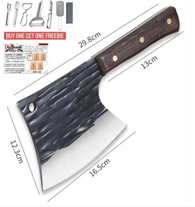 Chefficient Forged Shadow Black Axe Butcher Knife | Lazada PH
