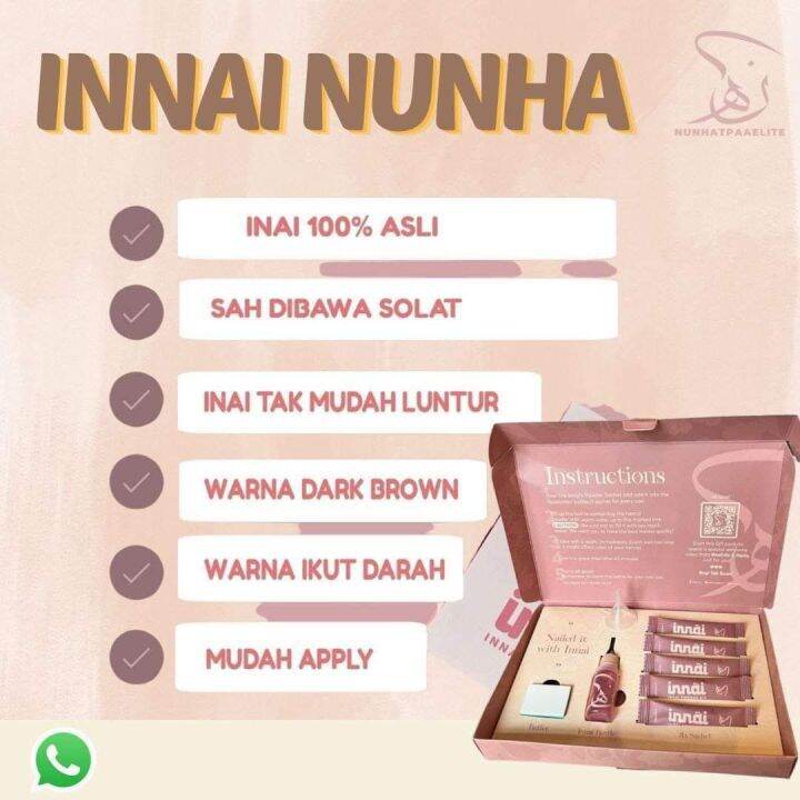 Inai Nunha By Neelofa Inai Asli Sah Solat Inai Serbuk Inai Viral | Lazada