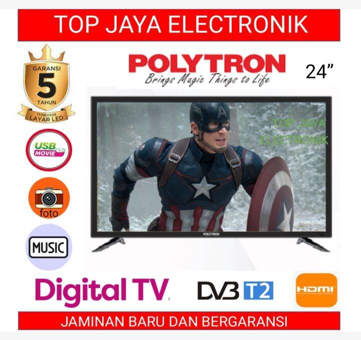 LED TV POLYTRON 24 INCH NEW SERIES | Lazada Indonesia