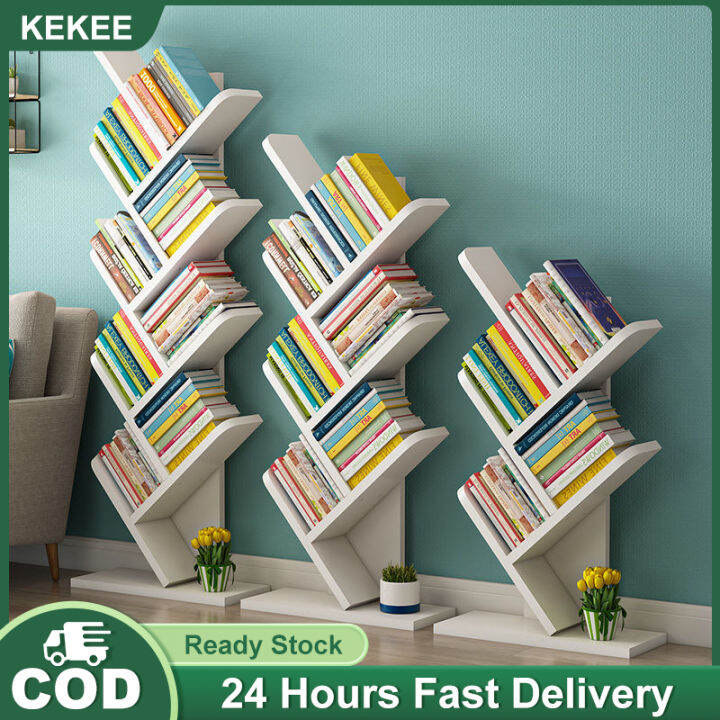 KEKEE 3/5 Tier Wooden Multipurpose Rack Book Racks Rak buku Simple ...