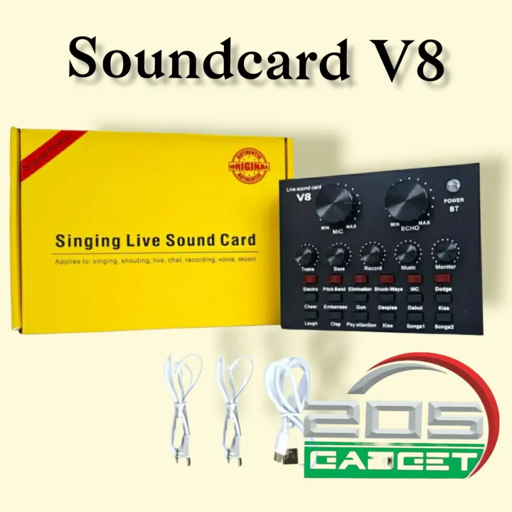 Soundcard V8 Audio USB Mixer Wired Recording Live Streaming | Lazada Indonesia