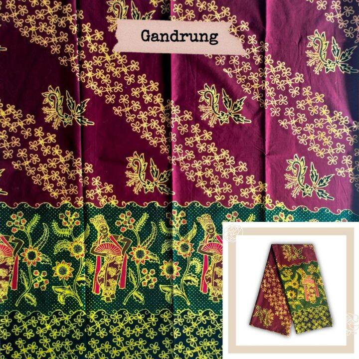 KAIN BATIK MOTIF GANDRUNG 2M X 1,1M KHAS BANYUWANGI MLK 3 | Lazada ...