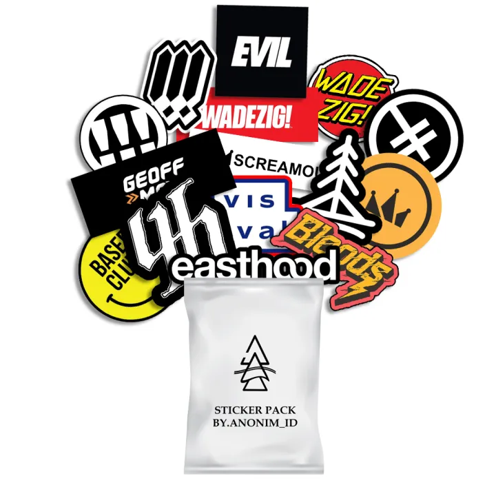 Sticker Aesthetic Stiker Distro Logo Brand | Lazada Indonesia