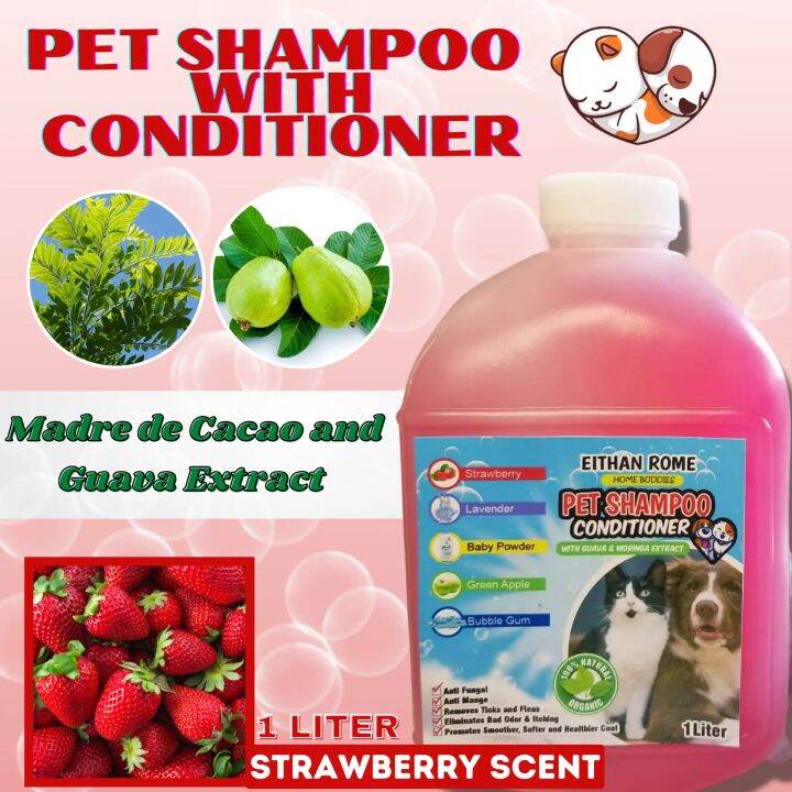 ER Madre de cacao Pet shampoo with conditioner STRAWBERRY Scent | Lazada PH