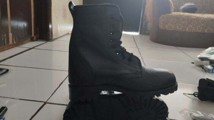 sepatu pdl kulit jeruk jatah TNI Ad | Lazada Indonesia