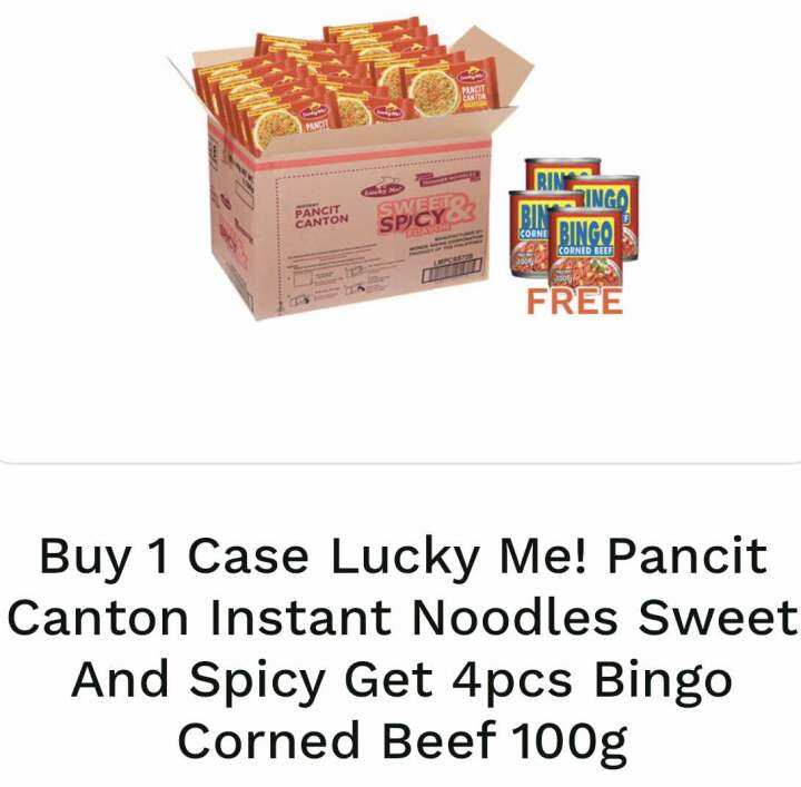 Pancit Canton 1 box(Extra hot)with freebies | Lazada PH