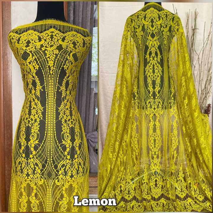 bahan kain brokat lace semi france terbaru/lace brokat france motif ...
