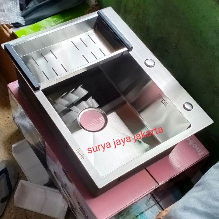 Jual kitchen sink kotak minimalis 60 cm INOBE 6045 / kitchen sink ...