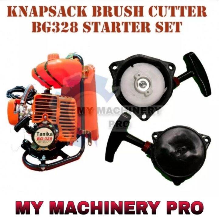 KNAPSACK BRUSH CUTTER ENGINE BG328 STARTER SET MESIN RUMPUT GALAS SET ...