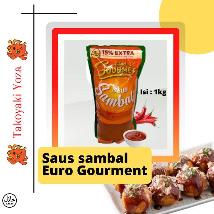 saus sambal untuk takoyaki dan okonomiyaki merk euro gourmet isi 1kg ...